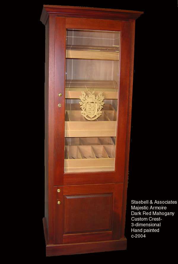 ARISTOCRAT CABINET HUMIDORS-WALNUT